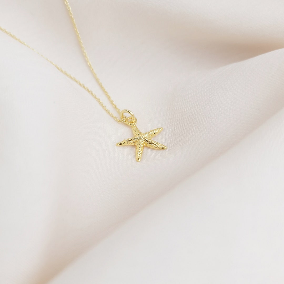 Gold Starfish Necklace, Starfish Jewellery, Necklaces for Women ...