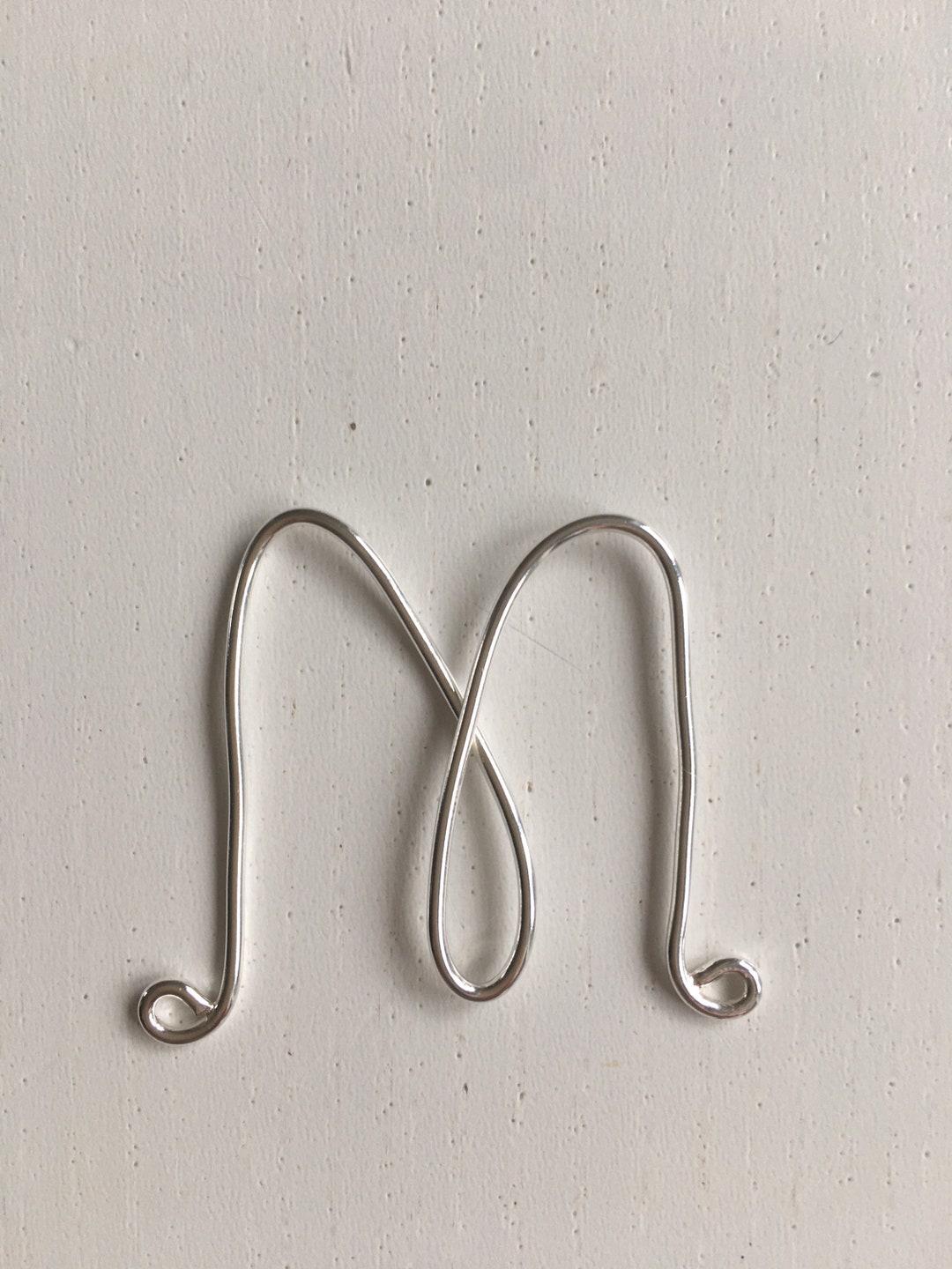Sterling Silver Book Mark Letter M - Etsy