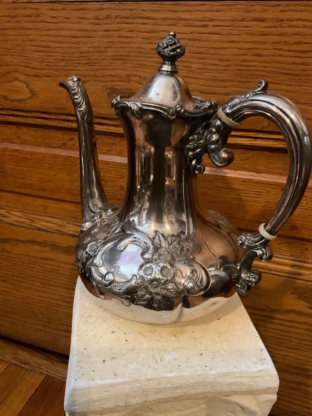 Reduced Antique, Rare “REPOUSSE COFFEE POT #5051”, by the Wilcox Silver ...