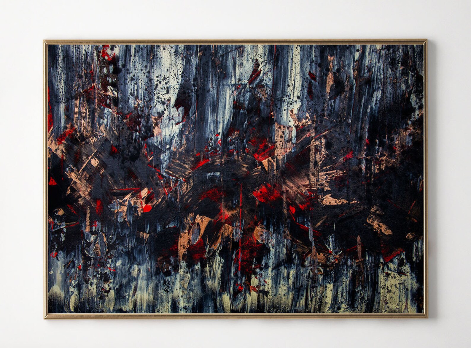 Modern Dark Abstract Art Painting Print Gothic Home Art | Etsy