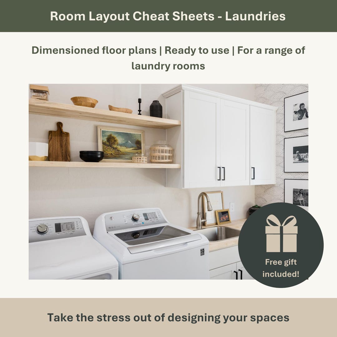 Large Laundry Room Floor Plans | Architect Drawn Dimensioned Designs ...