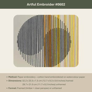 Artful Embroider #0602 | Embroidered Paper | Abstraction Geometry ...