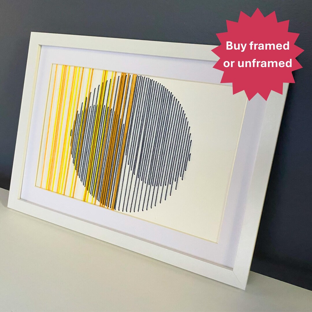 Artful Embroider #0602 | Embroidered Paper | Abstraction Geometry ...