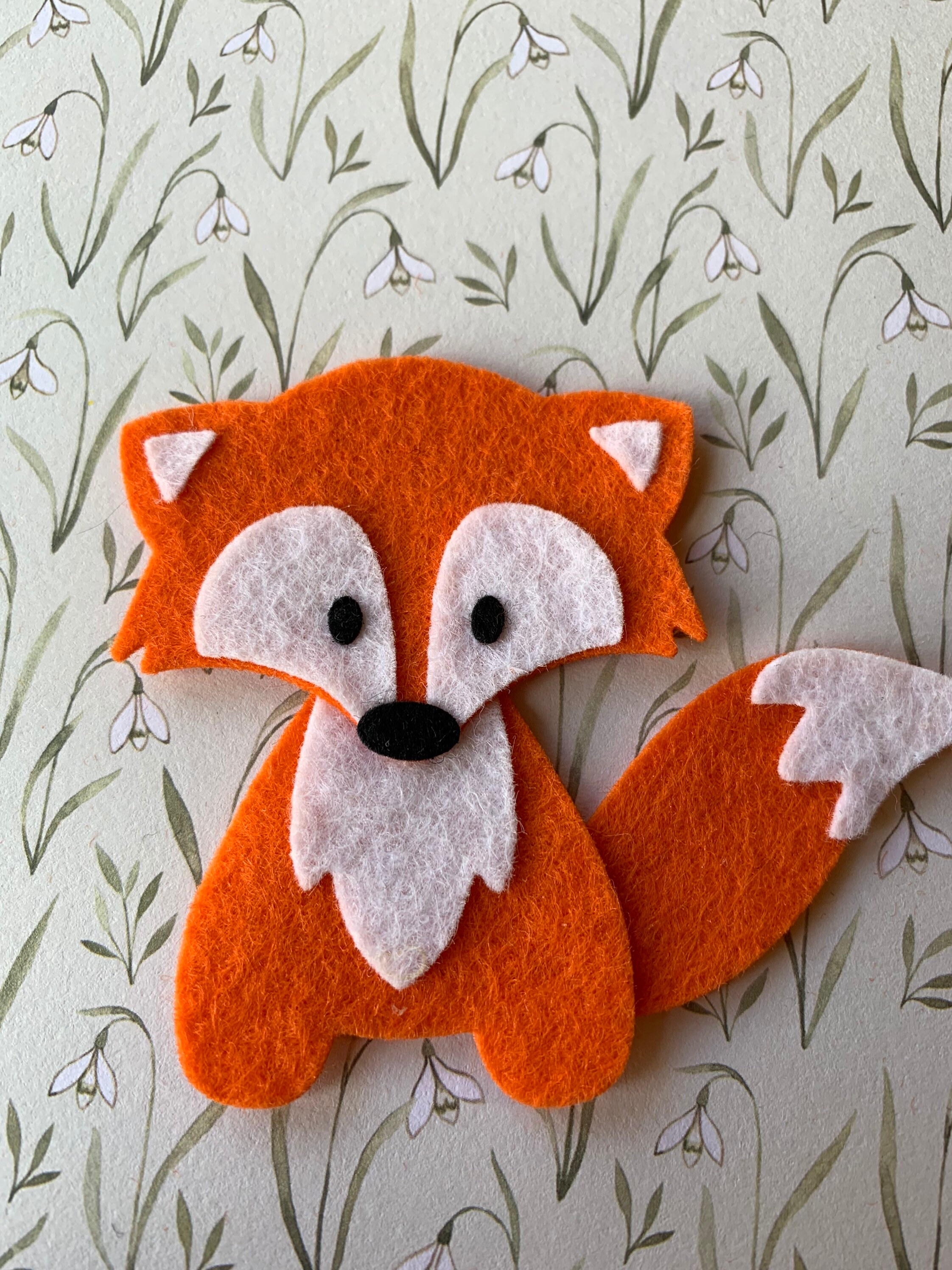 Four Orange Felt Foxes Felt Woodland Fox - Etsy