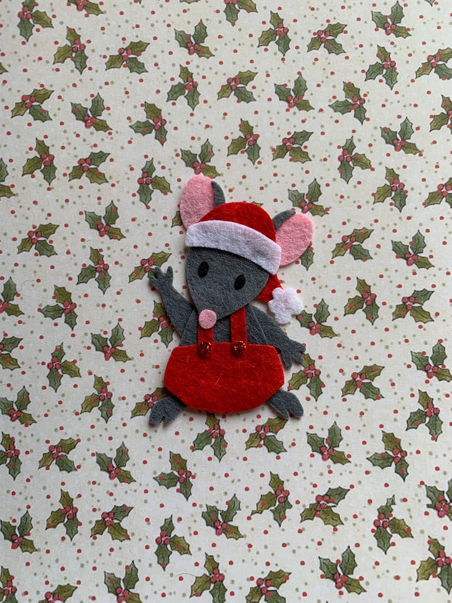 Mr and Mrs Claus Sweet Santa Christmas Mouses Felt Die Cut Mouses Grey ...