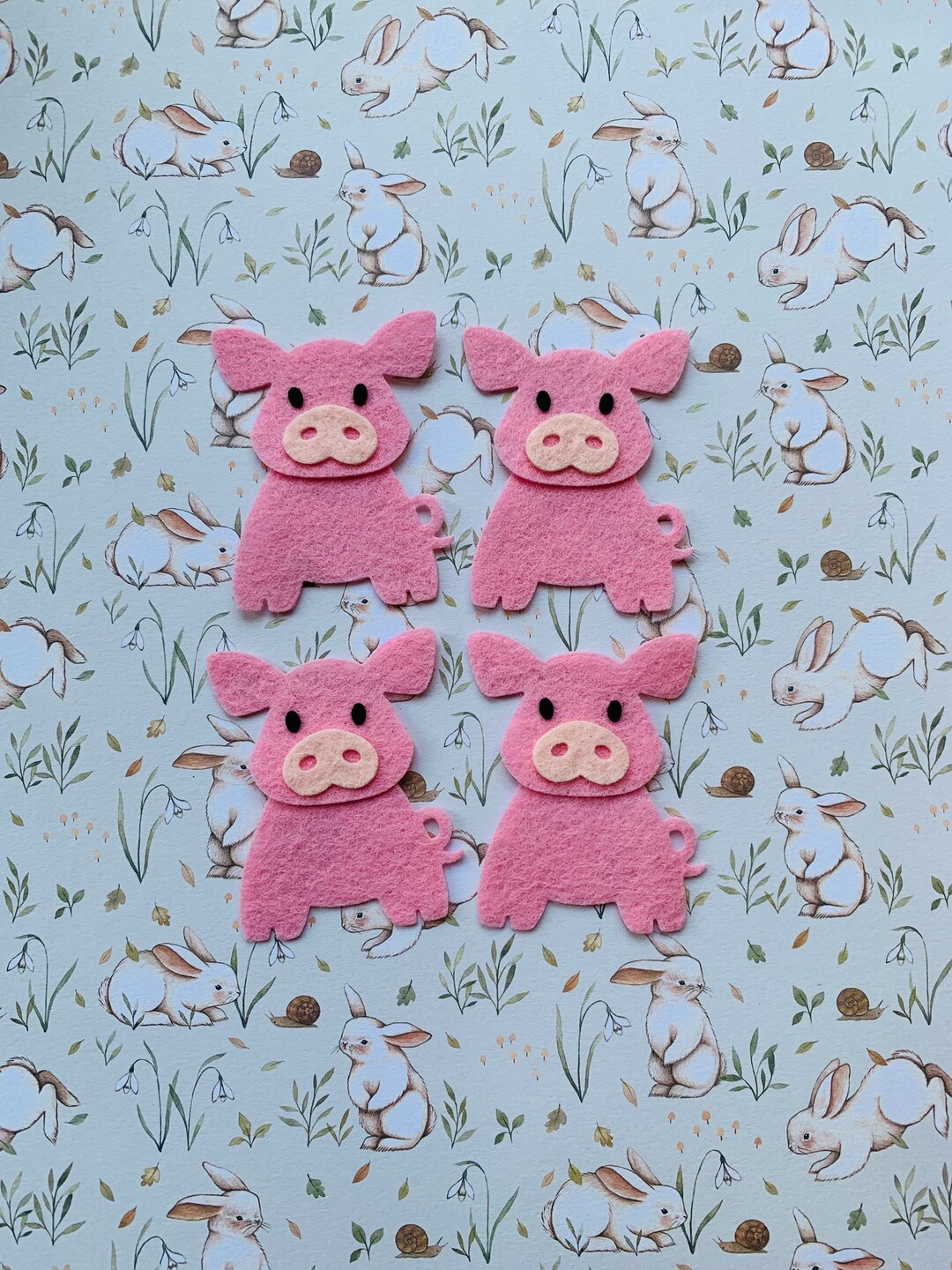 Felt Die Cut Pink Pigs Cute Little Pig - Etsy