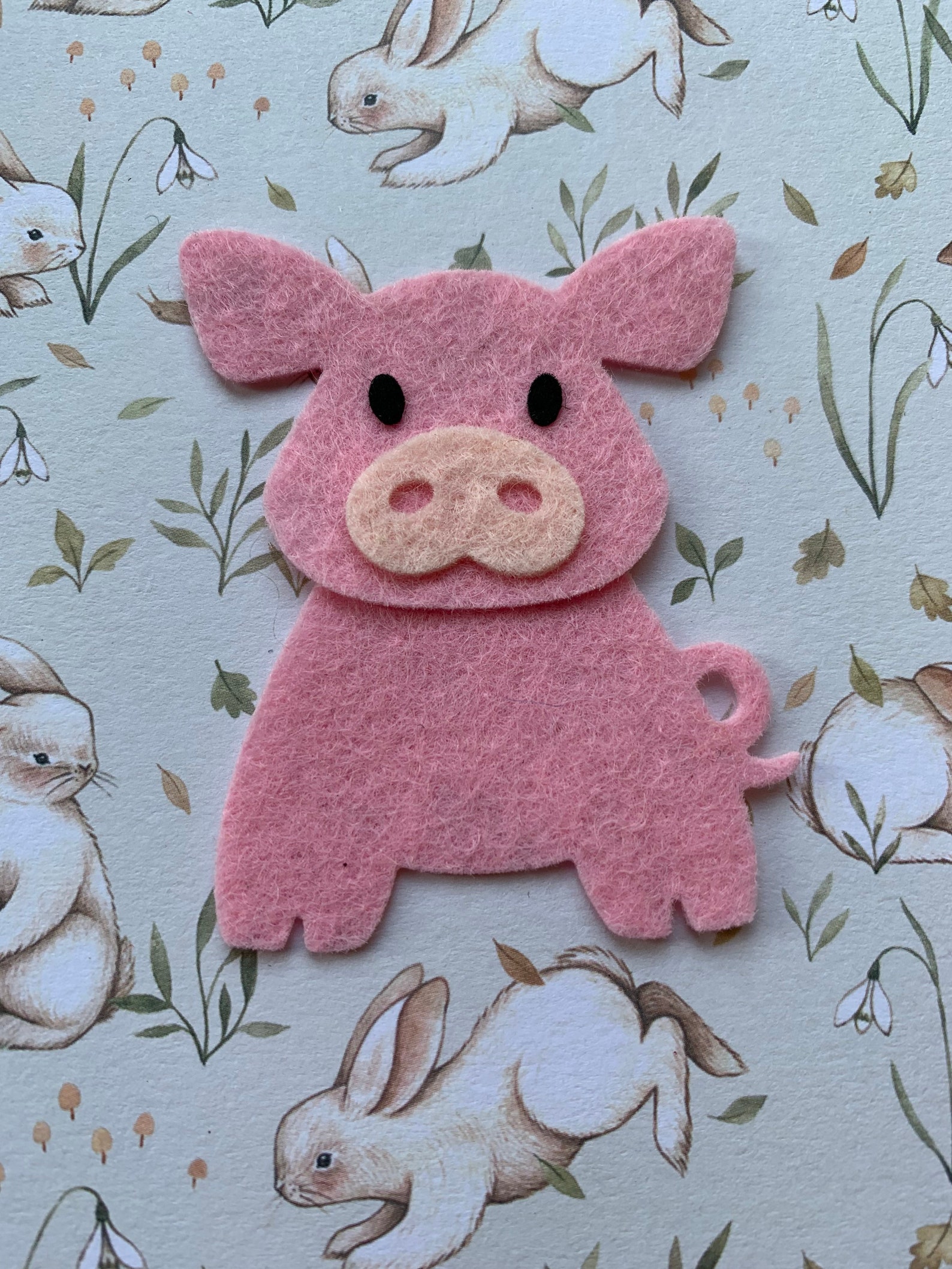 Felt Die Cut Pink Pigs Cute Little Pig - Etsy