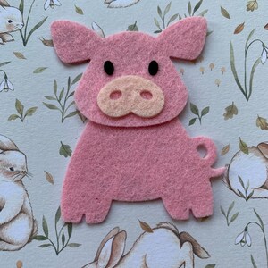 Felt Die Cut Pink Pigs Cute Little Pig - Etsy
