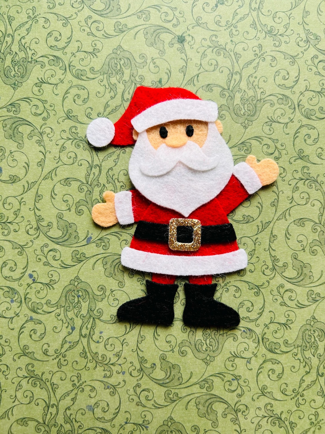 Mr and Mrs Claus Christmas Felt Die Cut Miss Santa Claus Kris Kringle ...