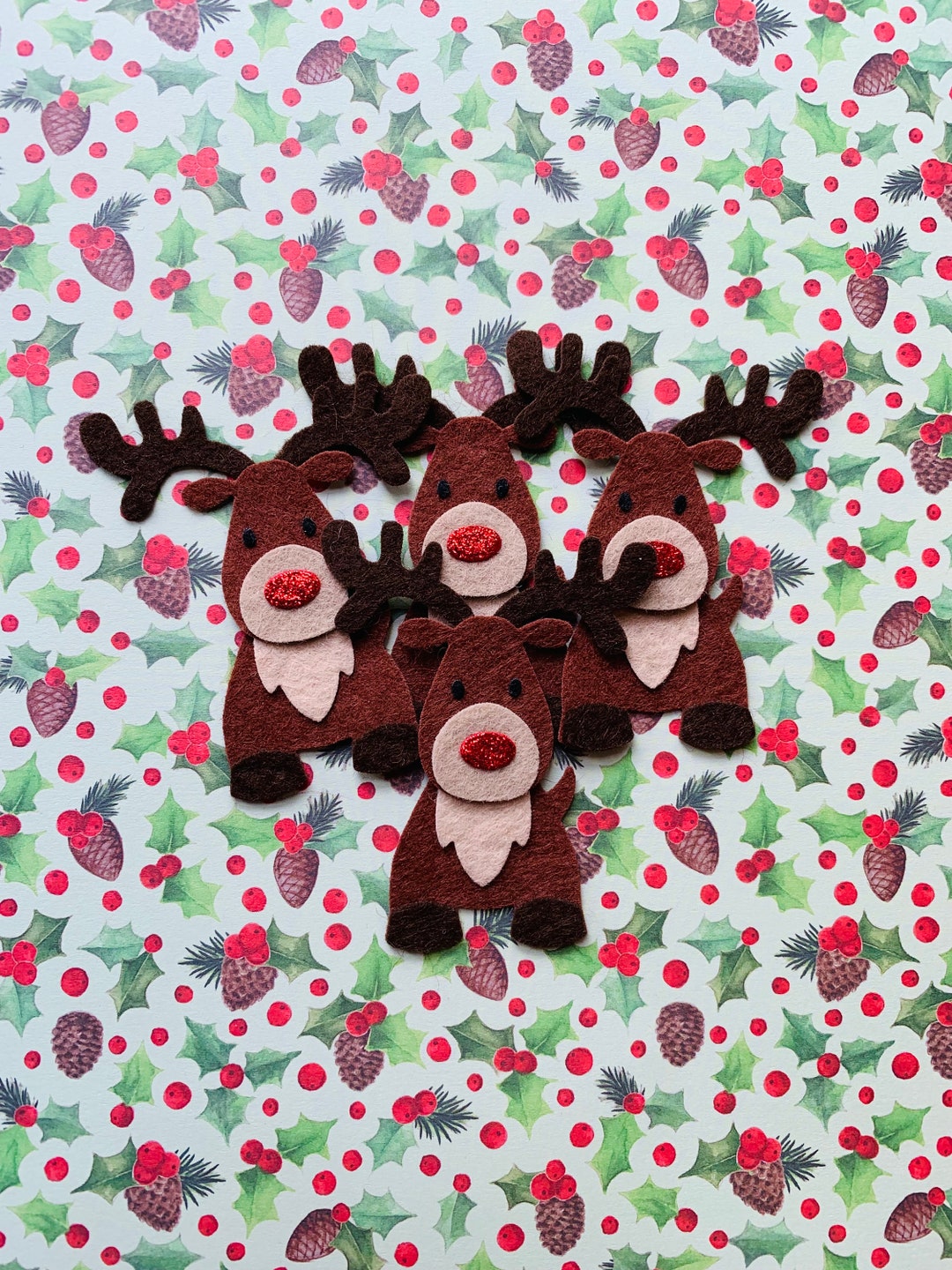 Rudolph the Red Nosed Reindeer Felt Die Cuts Handmade Christmas Gifts ...