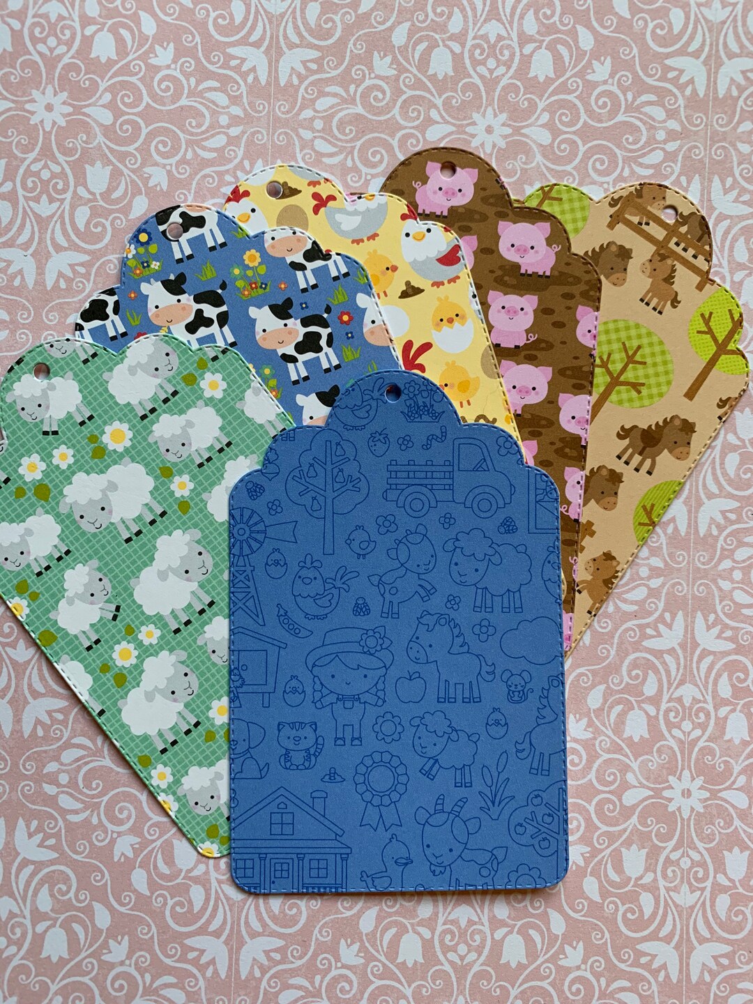 Barnyard Farm Animals Gift Tags Kids Birthday Party Gifts - Etsy