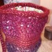 Crocheted Deep Red Maroon and Purple Drawstring Dice Bag / Jewelry Bag ...