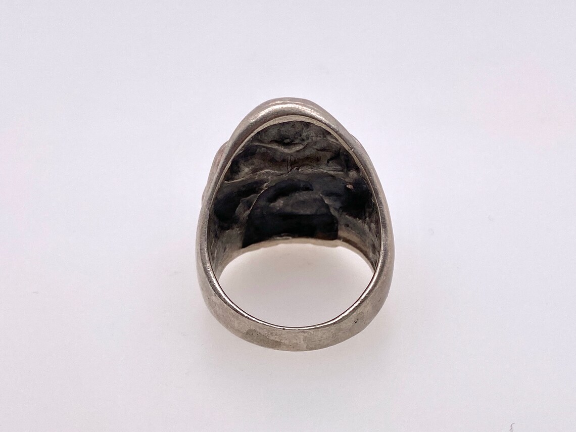 Vintage Monkey Face Sterling Silver Ring - Etsy