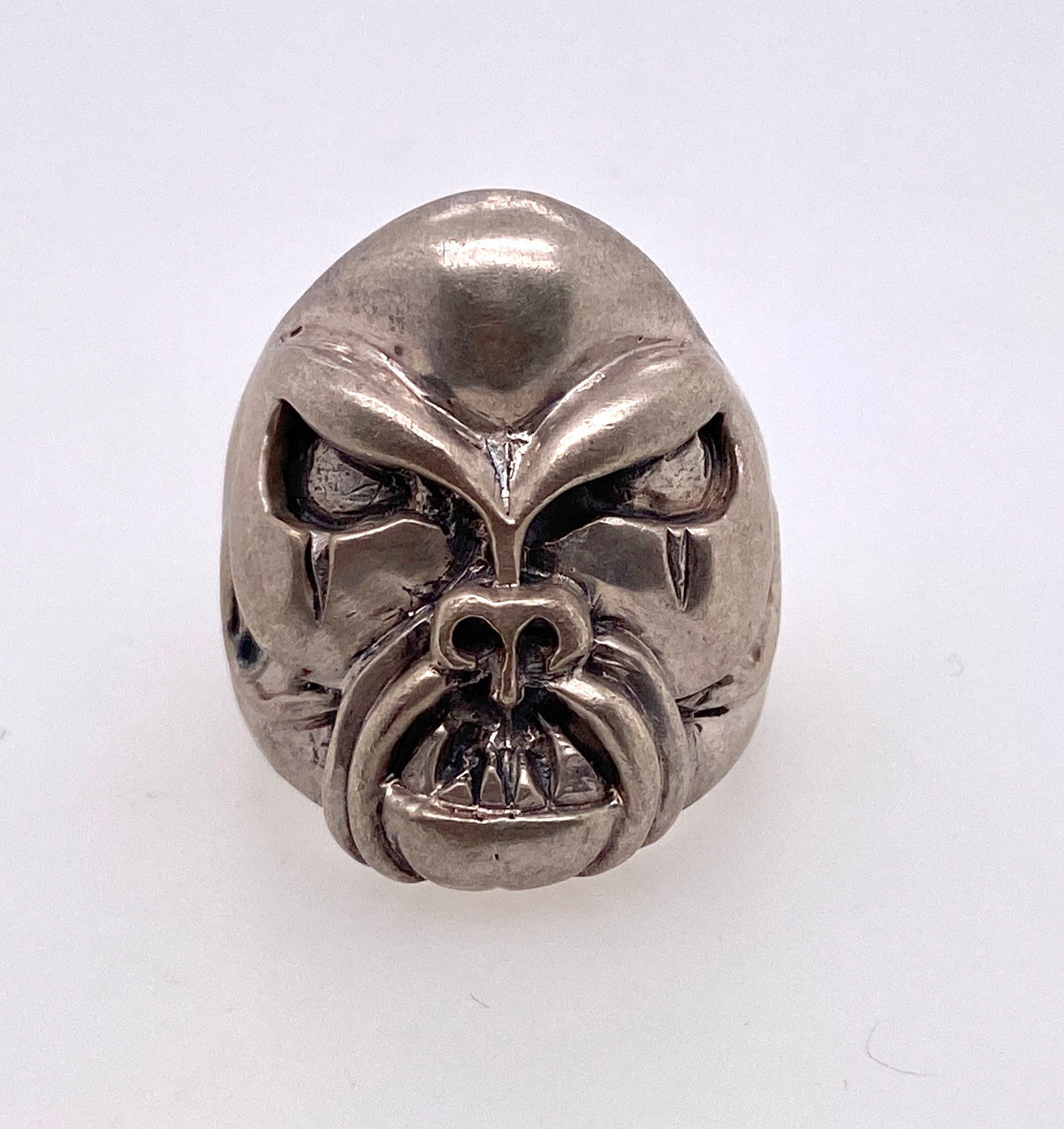 Vintage Monkey Face Sterling Silver Ring - Etsy