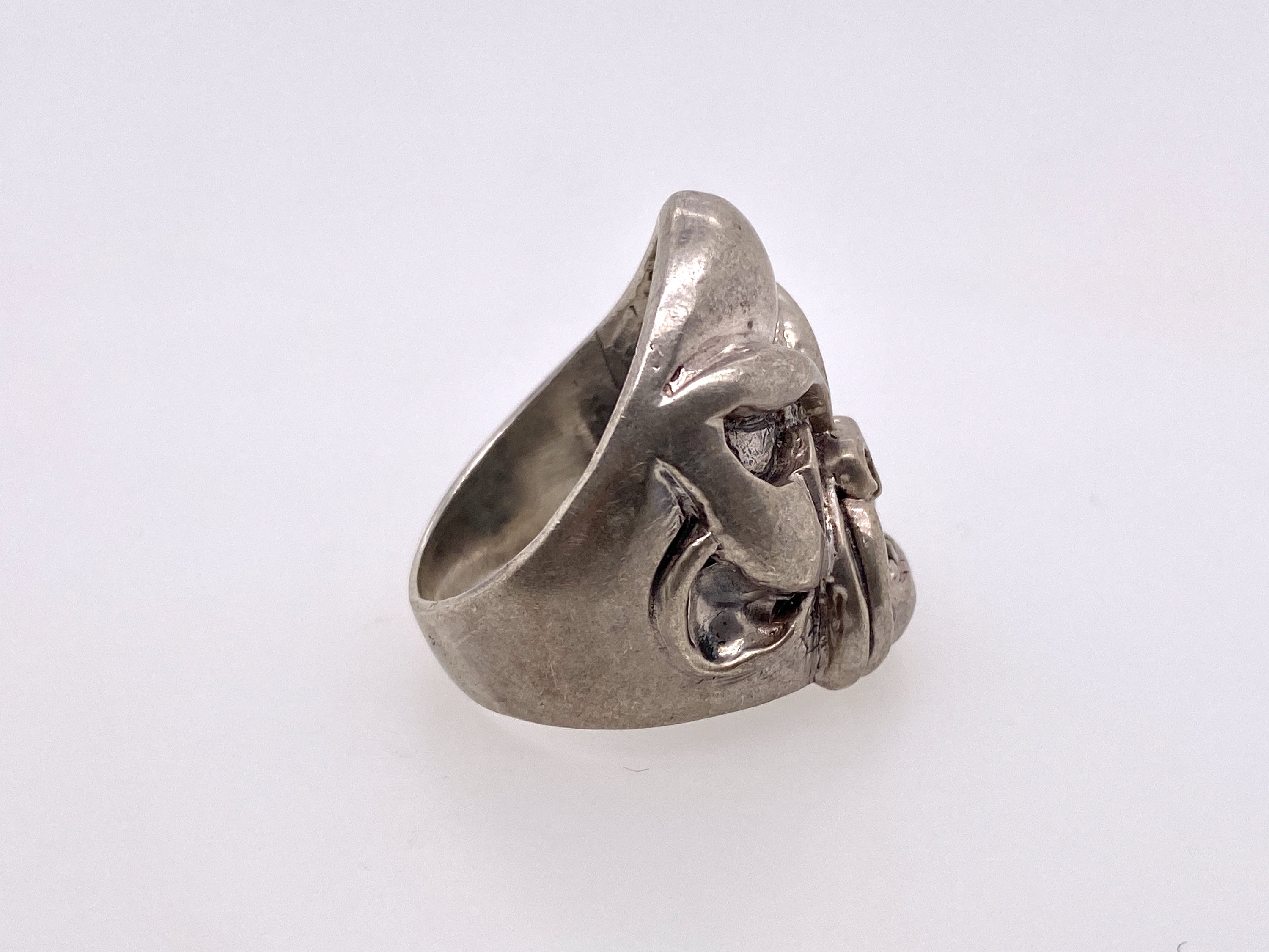 Vintage Monkey Face Sterling Silver Ring - Etsy