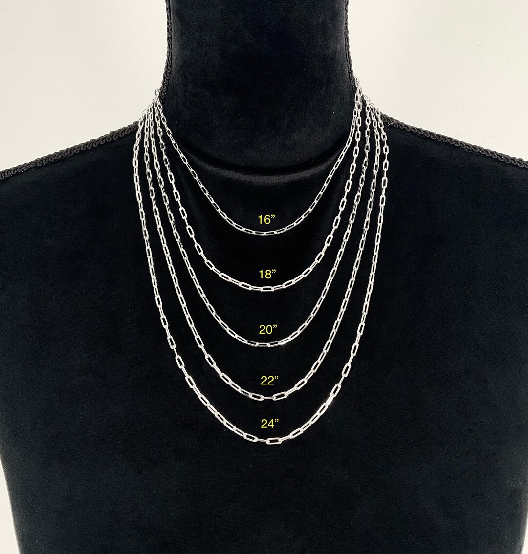 Sterling Silver Paperclip Chain / Solid 925 Silver / High Quality ...