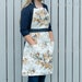 Golden Roses Aprons for Women. Floral Print Full Kitchen Apron - Etsy