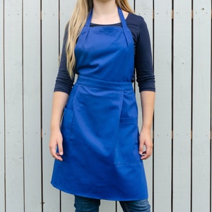 Aprons for Women. Blue Kitchen Apron for Woman With Pockets. Retro ...