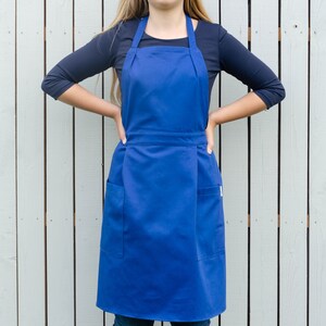 Aprons for Women. Blue Kitchen Apron for Woman With Pockets. Retro ...