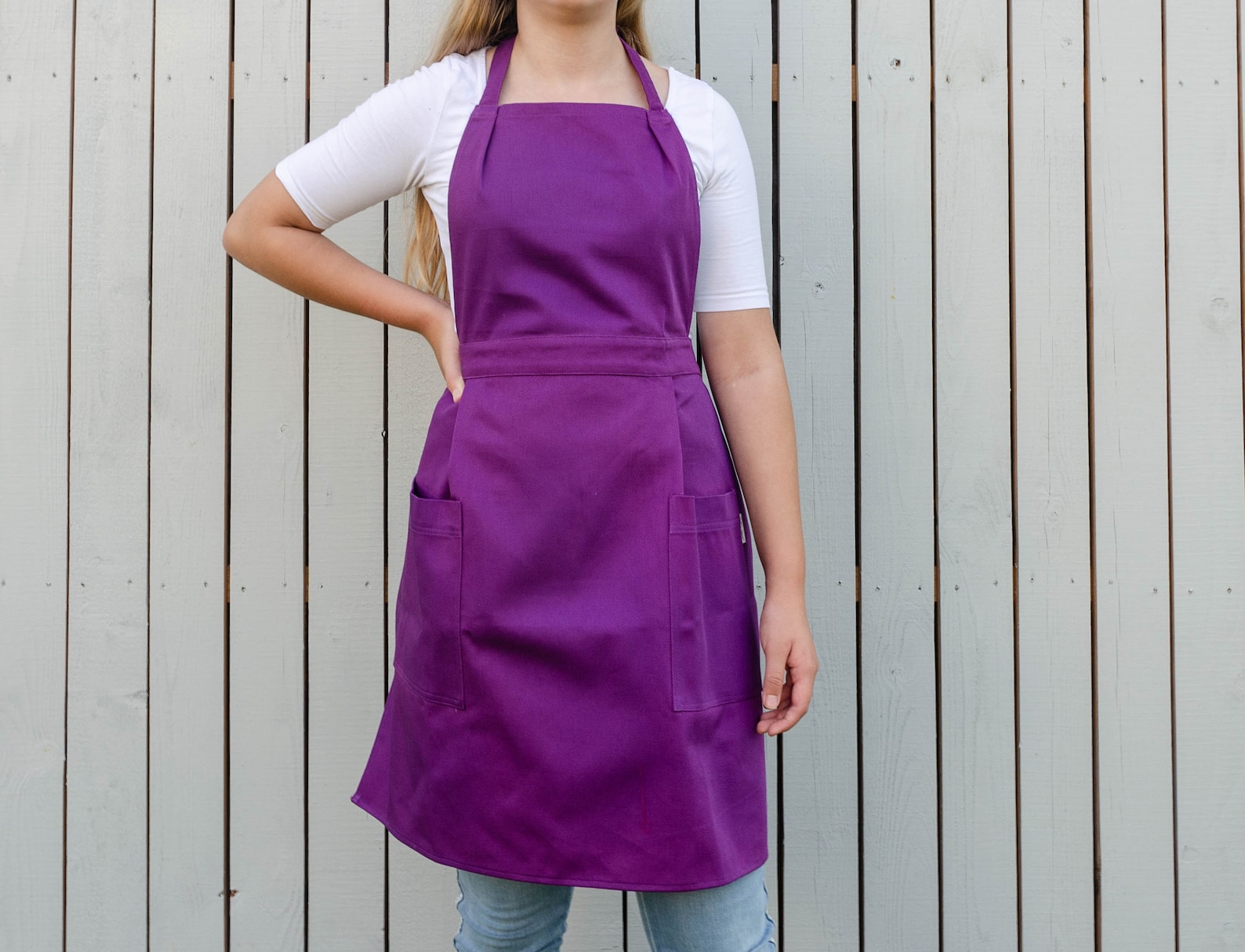 Aprons for Women. Purple Full Apron for Woman Woman Apron - Etsy