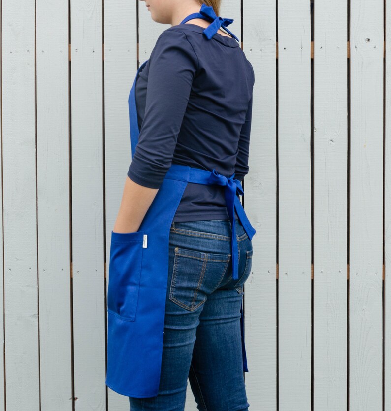 Aprons for Women. Blue Kitchen Apron for Woman With Pockets. - Etsy