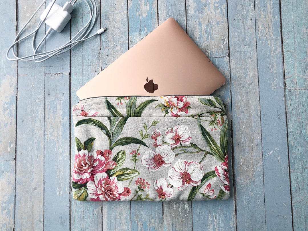Floral Fabric Laptop Case. Laptop Bag for MacBook Air 13", MacBook Pro ...