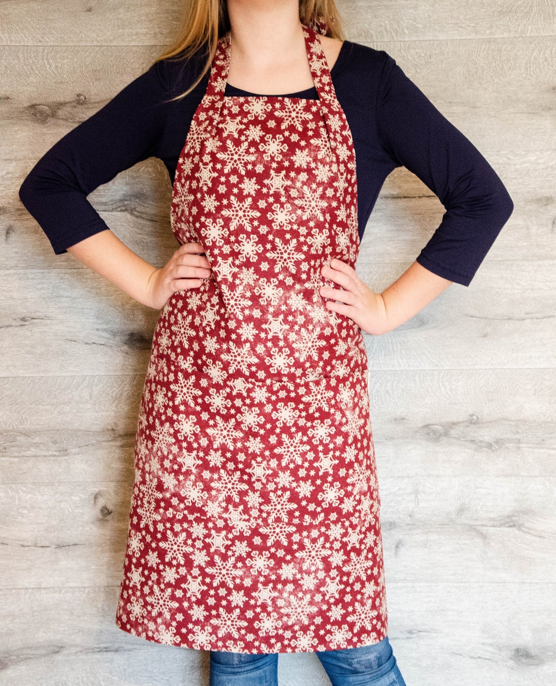 Christmas Apron Full Kitchen Apron for Woman With Pockets - Etsy