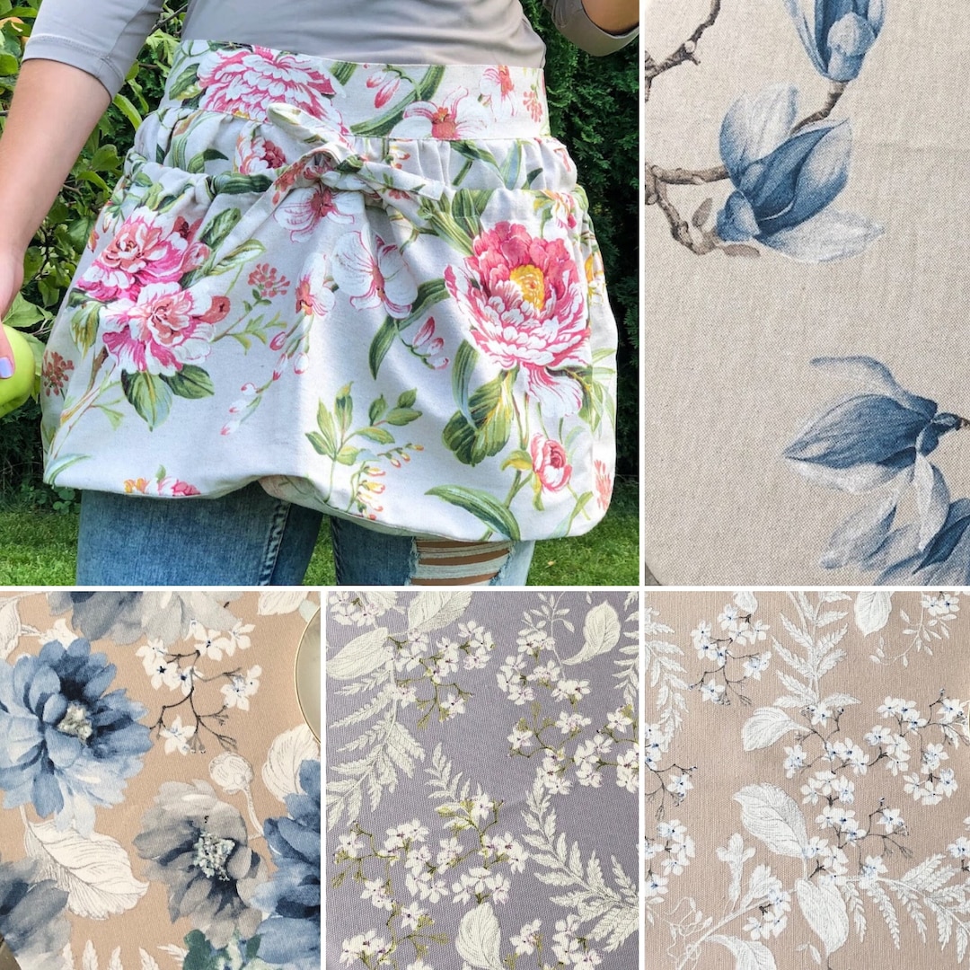 Gathering Apron With Tie Closure. Floral Garden Apron. Harvest Apron ...