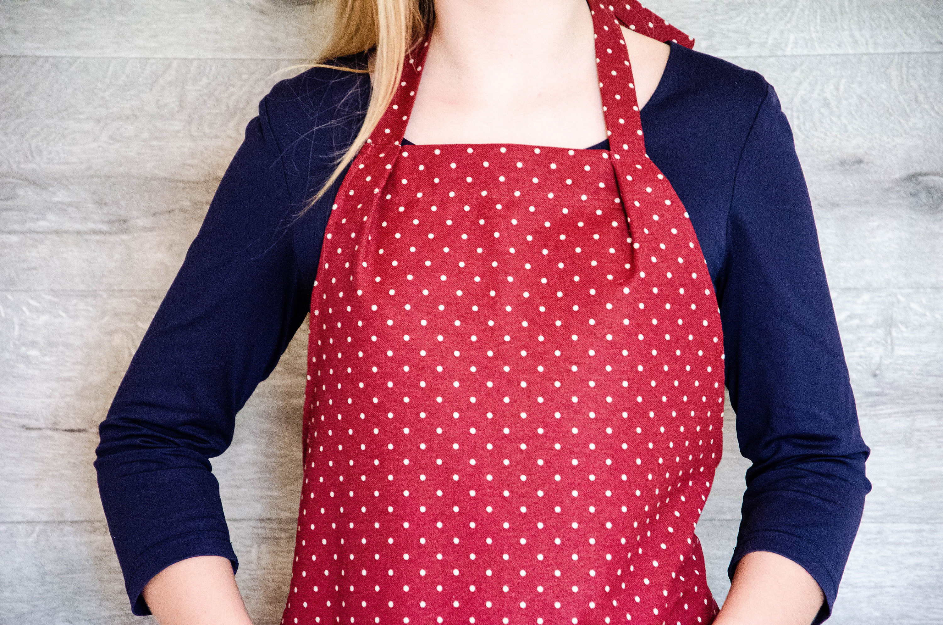 Red dot apron full kitchen apron for women with pockets red | Etsy