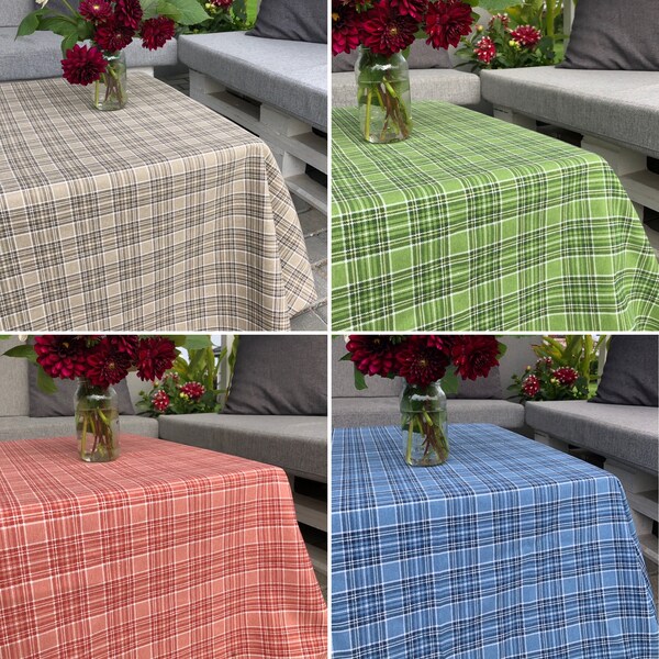 Plaid Tablecloth - Etsy