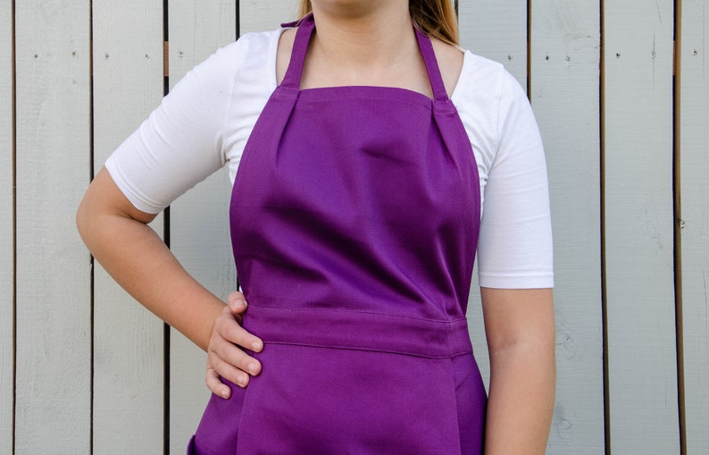 Aprons for Women. Purple Full Apron for Woman Woman Apron - Etsy