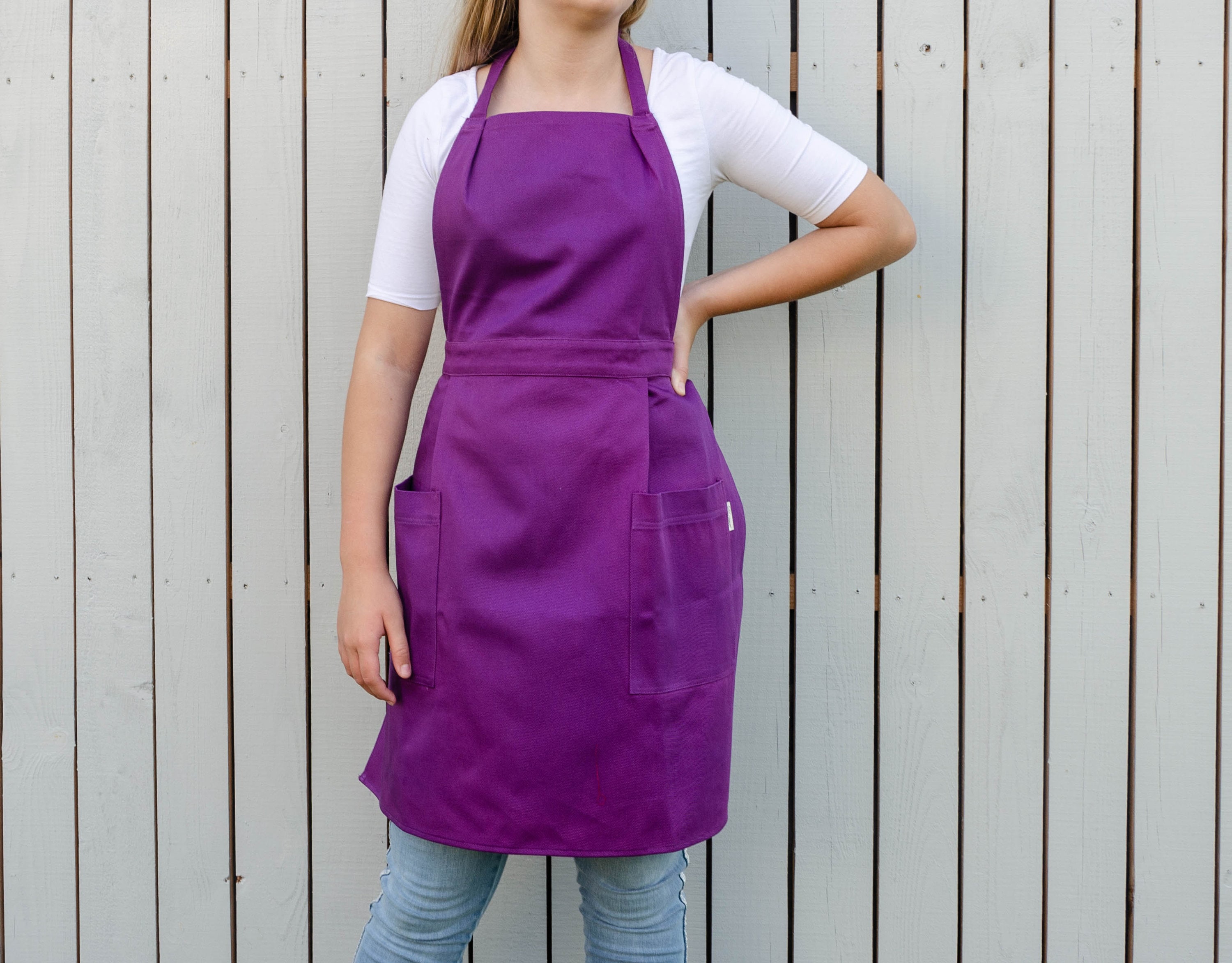 Aprons for Women. Purple Full Apron for Woman Woman Apron - Etsy