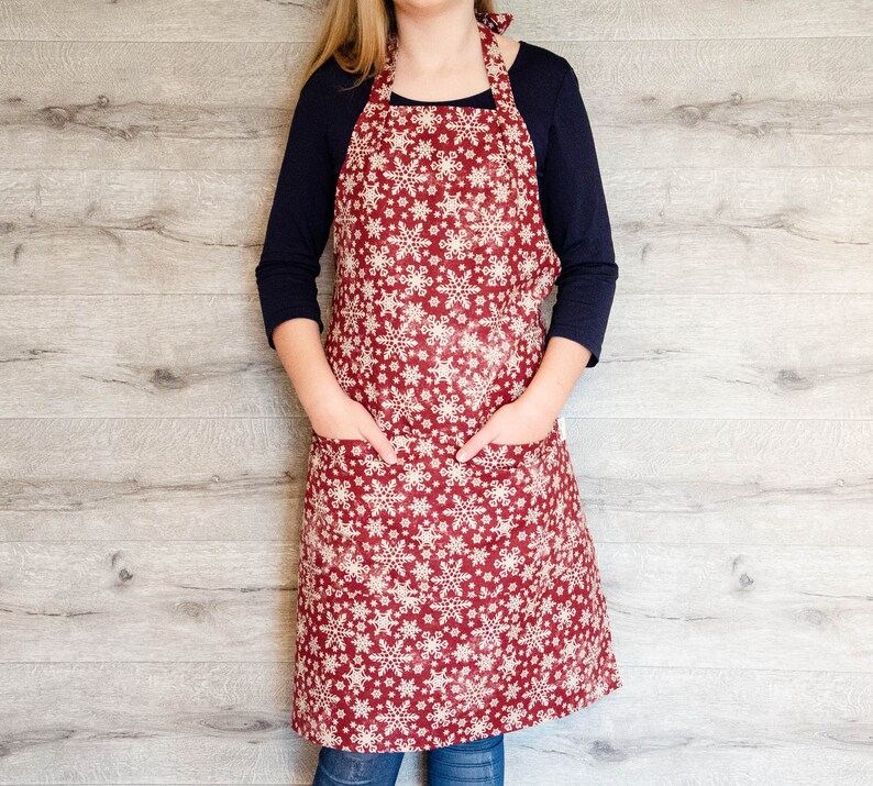 Christmas Apron Full Kitchen Apron for Woman With Pockets - Etsy