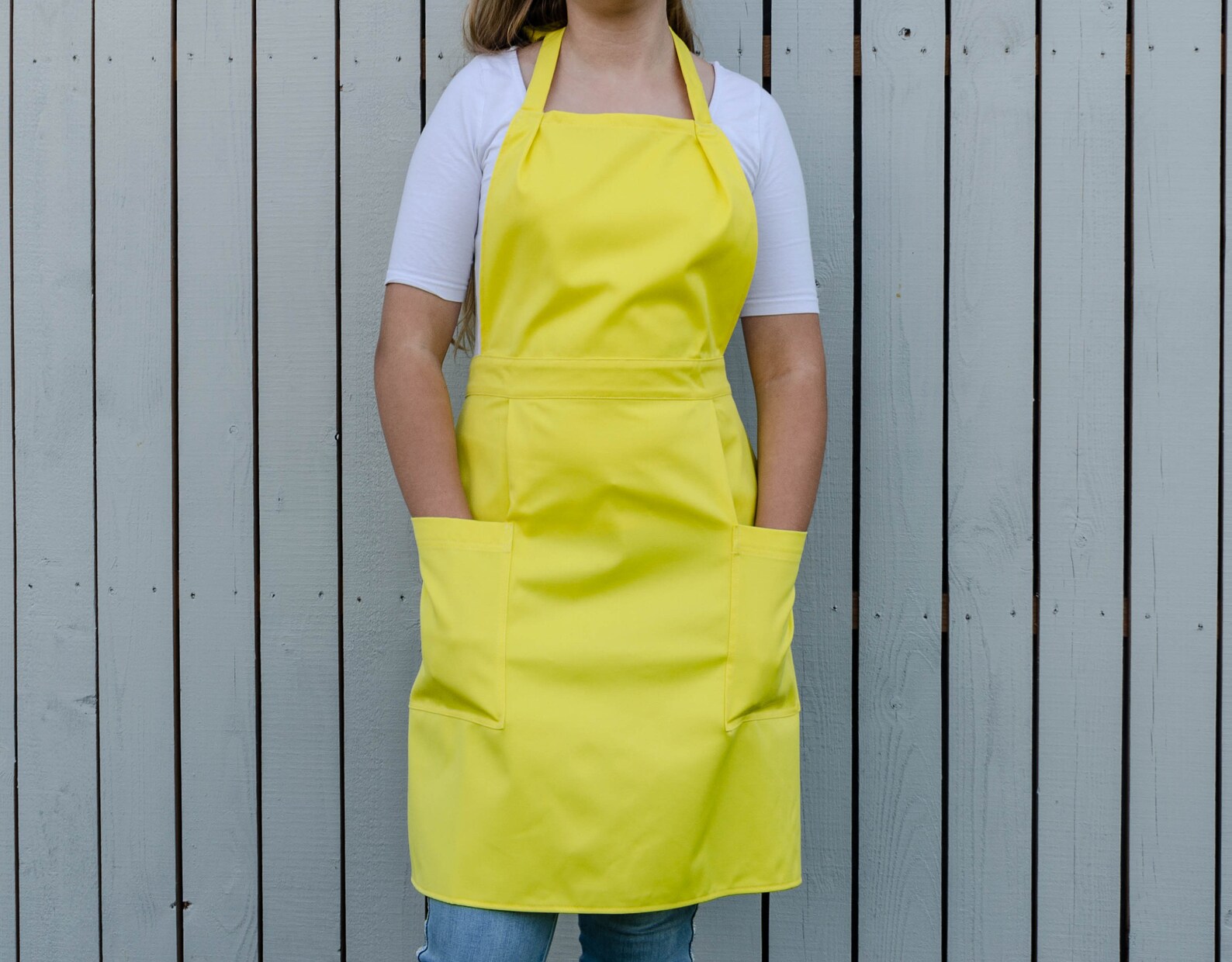 Aprons for Women. Yellow Full Apron for Woman Woman Apron - Etsy