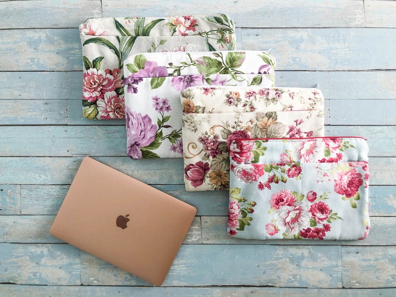 Floral Fabric Laptop Case. Laptop Bag for Macbook Air - Etsy