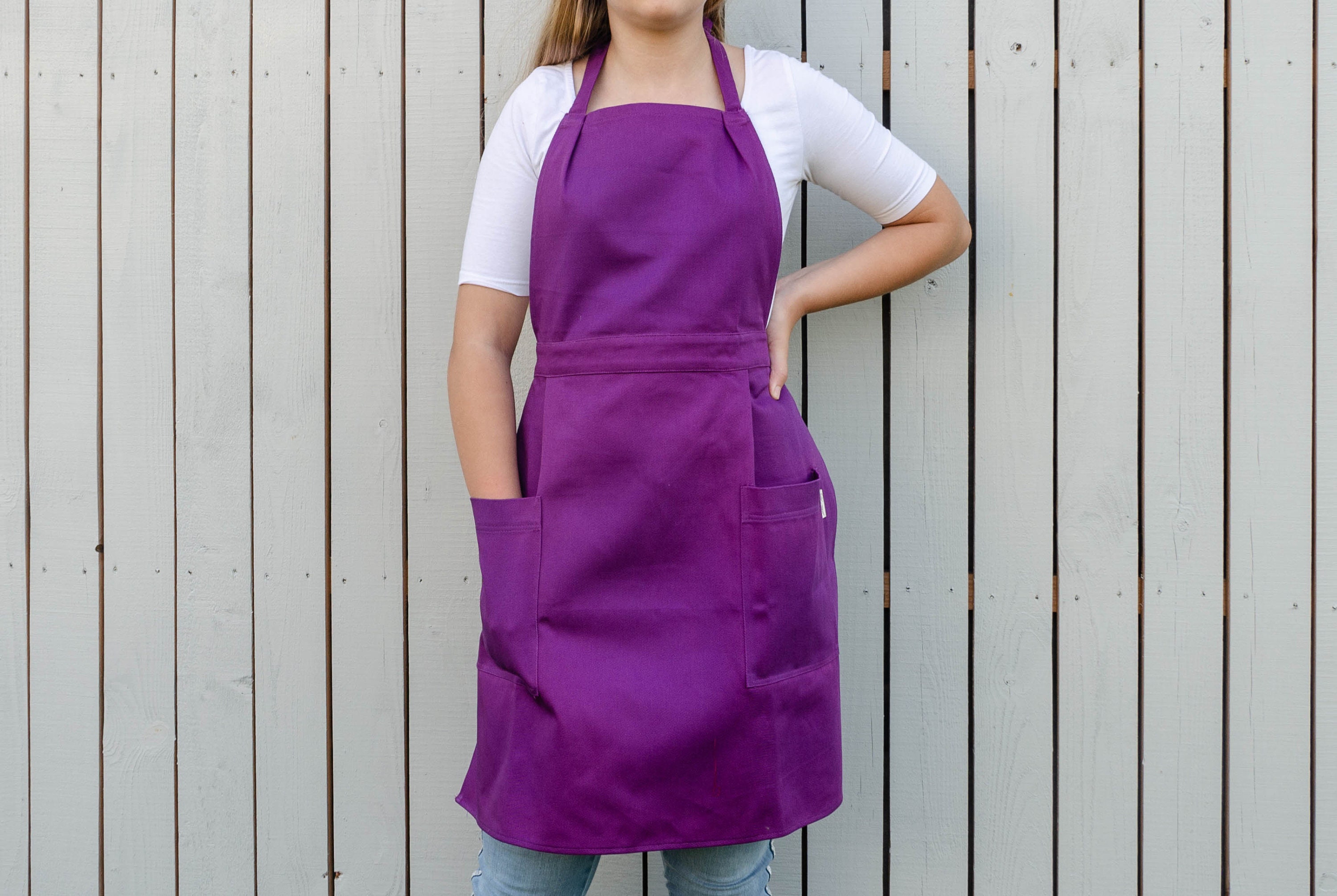 Aprons for Women. Purple Full Apron for Woman Woman Apron - Etsy