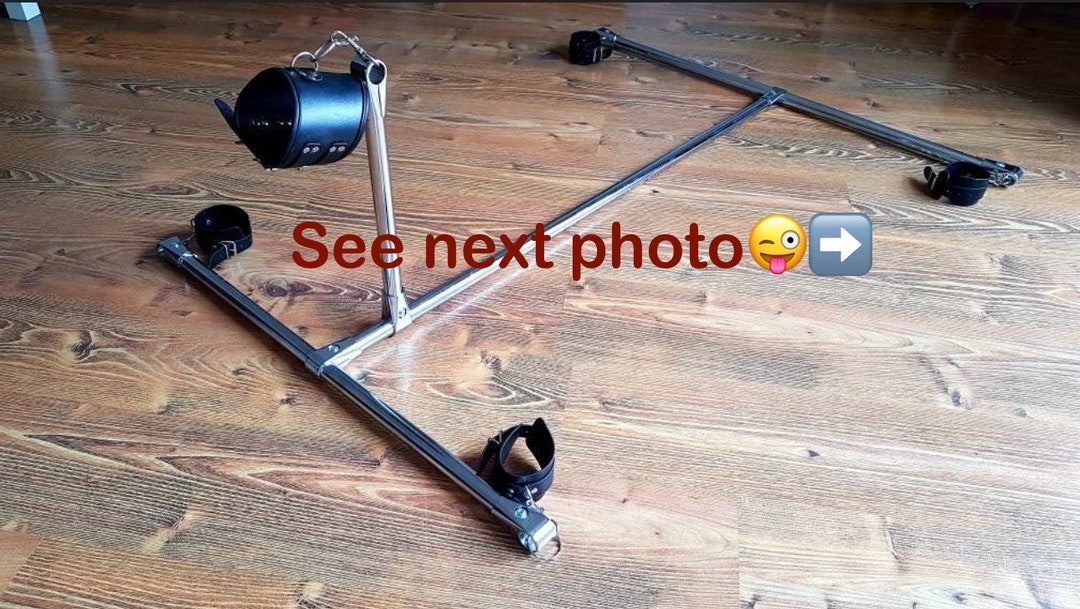 Restraints Spreader Bar Legs and Hands BDSM Mature With Neck Spreader ...