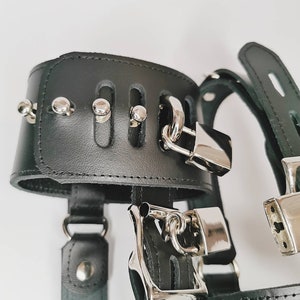 Adjustable High Heels Shoes Locking Ankle Cuffs Leather Restraint Belt ...