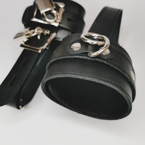Adjustable High Heels Shoes Locking Ankle Cuffs Leather Restraint Belt ...