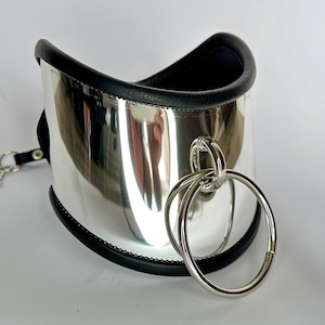 Premium Model Wide Posture Neck Tall Collar Mirror Fetish Bondage BDSM ...