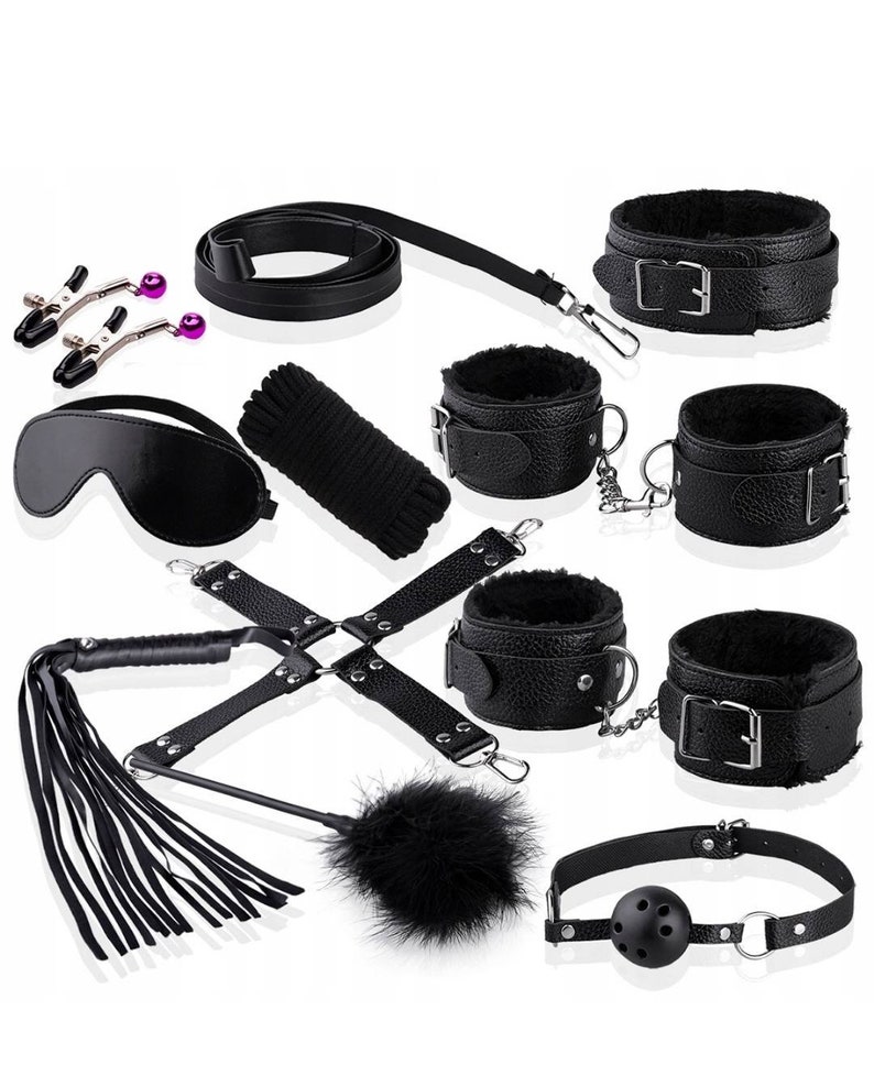 12 Piece Set Bondage Bdsm Sex Cuffs Fetish Etsy