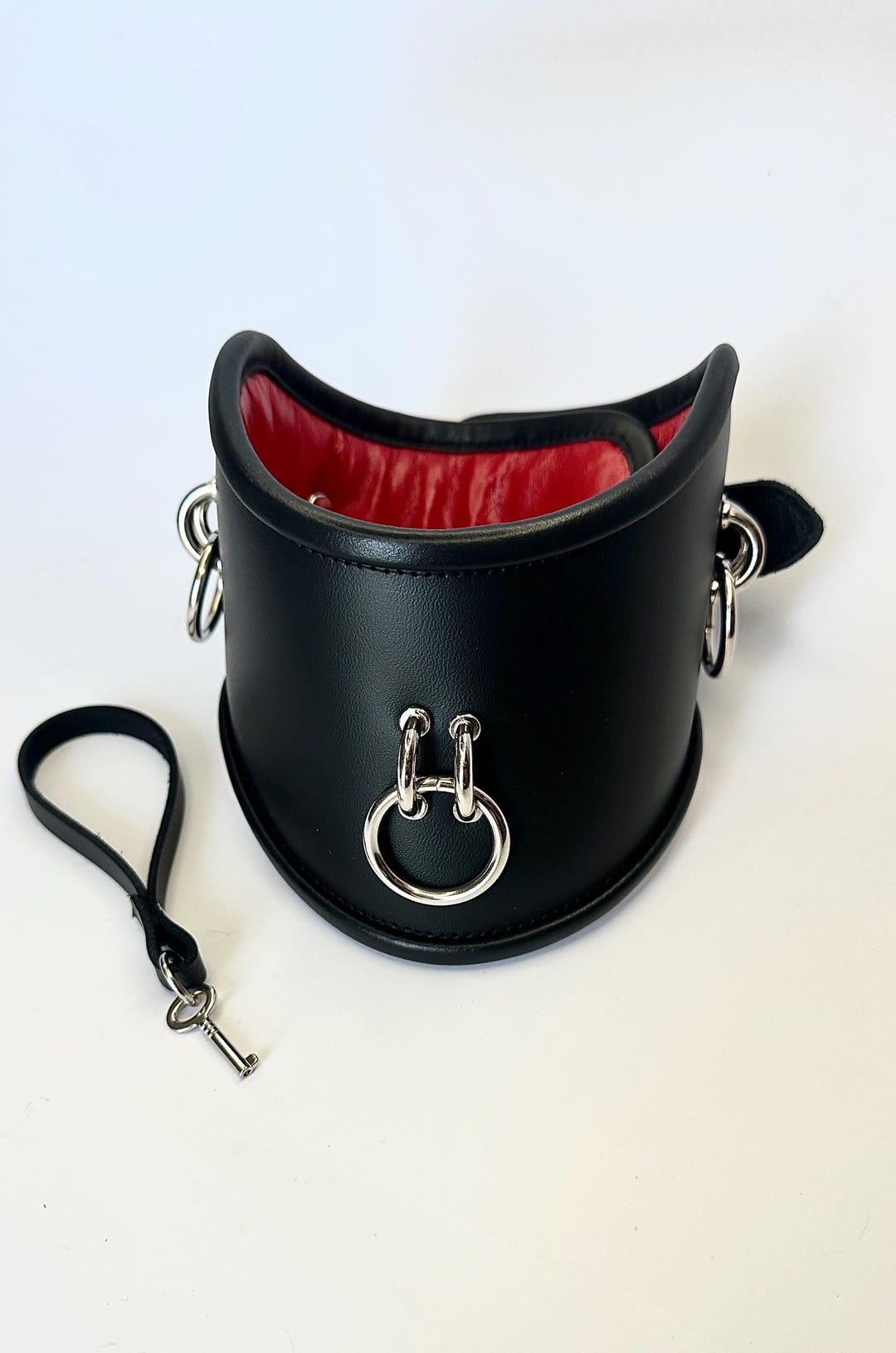 Premium Model Wide Posture Neck Tall Collar Fetish Bondage BDSM Genuine ...