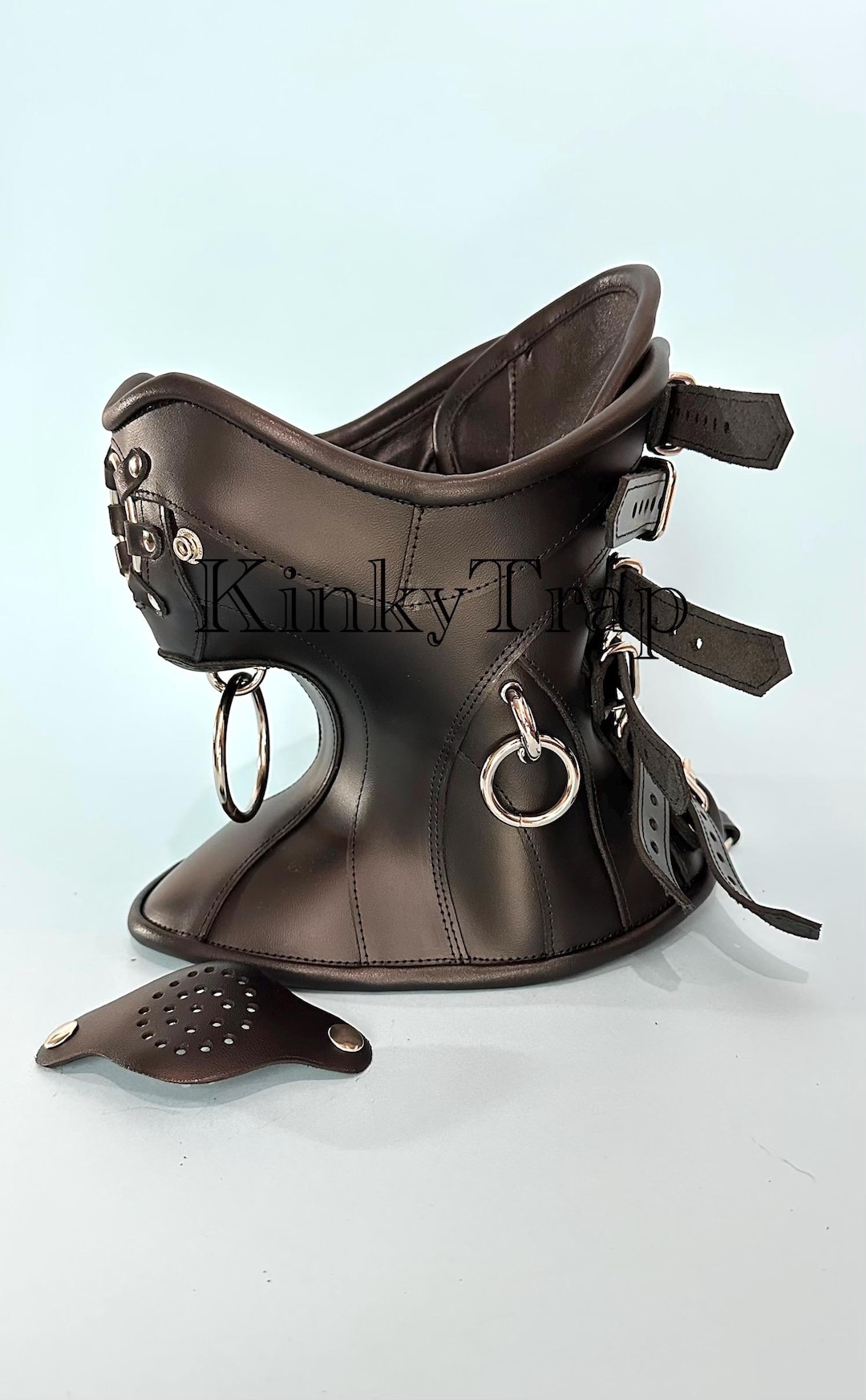 Steampunk Posture Corset Genuine Leather Collar, Premium Mask, Fetish ...