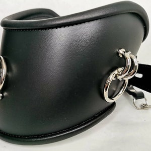 Premium Model Wide Posture Neck Tall Collar Fetish Bondage BDSM Genuine ...