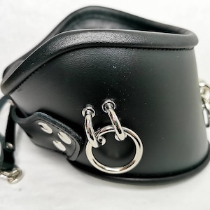 Premium Model Wide Posture Neck Tall Collar Fetish Bondage BDSM Genuine ...