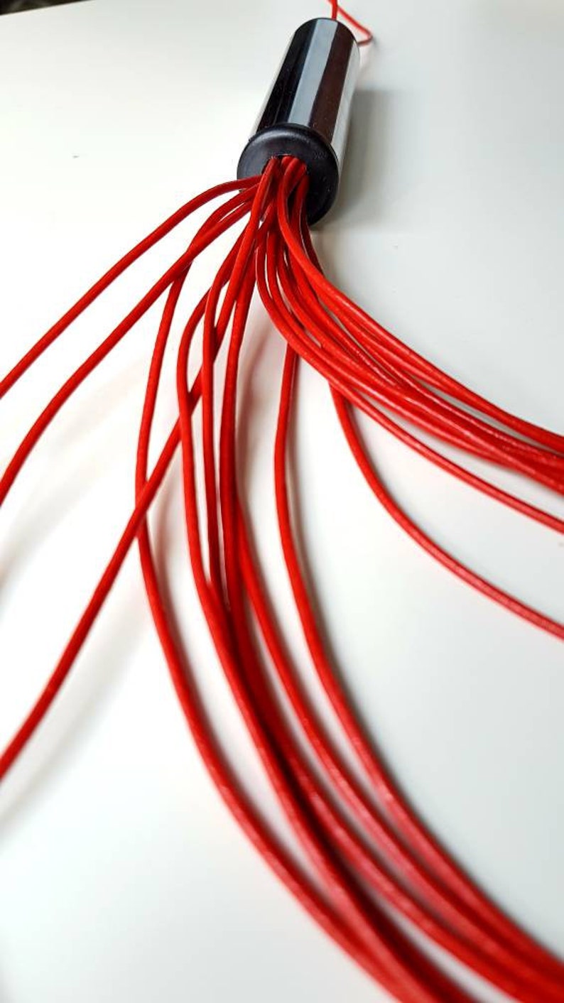 Whip Leather Flogger Metal BDSM BONDAGE Discipline Mature Fetish 50 ...