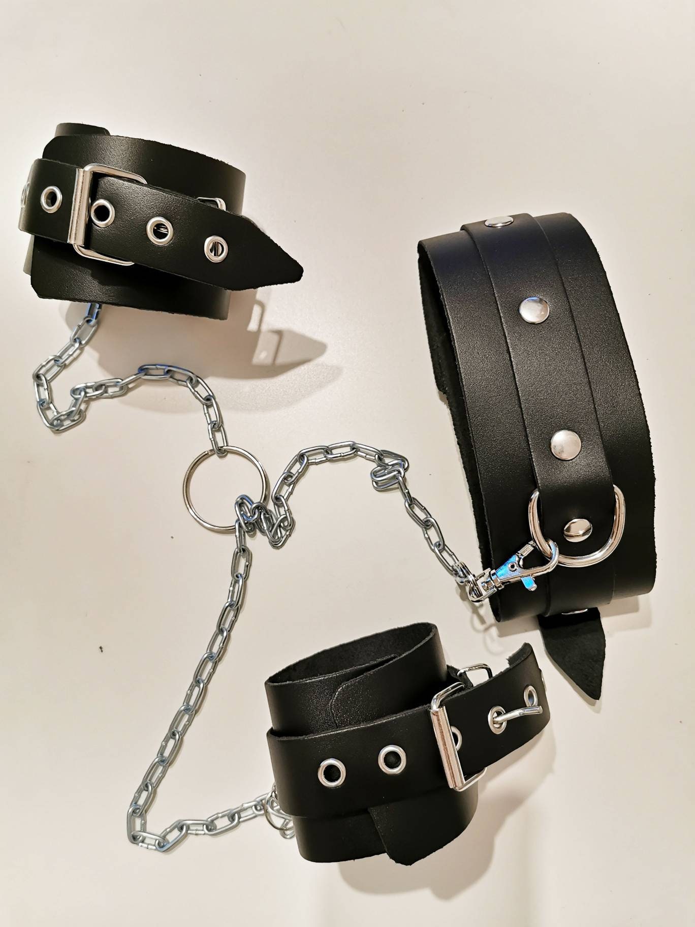 Submissive Prisoners Leather Cuffs Collar Fetish Bondage BDSM - Etsy ...