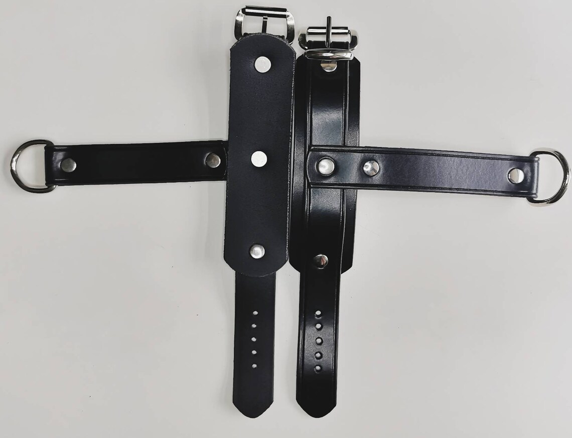Suspension Handcuffs for Hanging Natural Leather Bands BDSM Bondage - Etsy