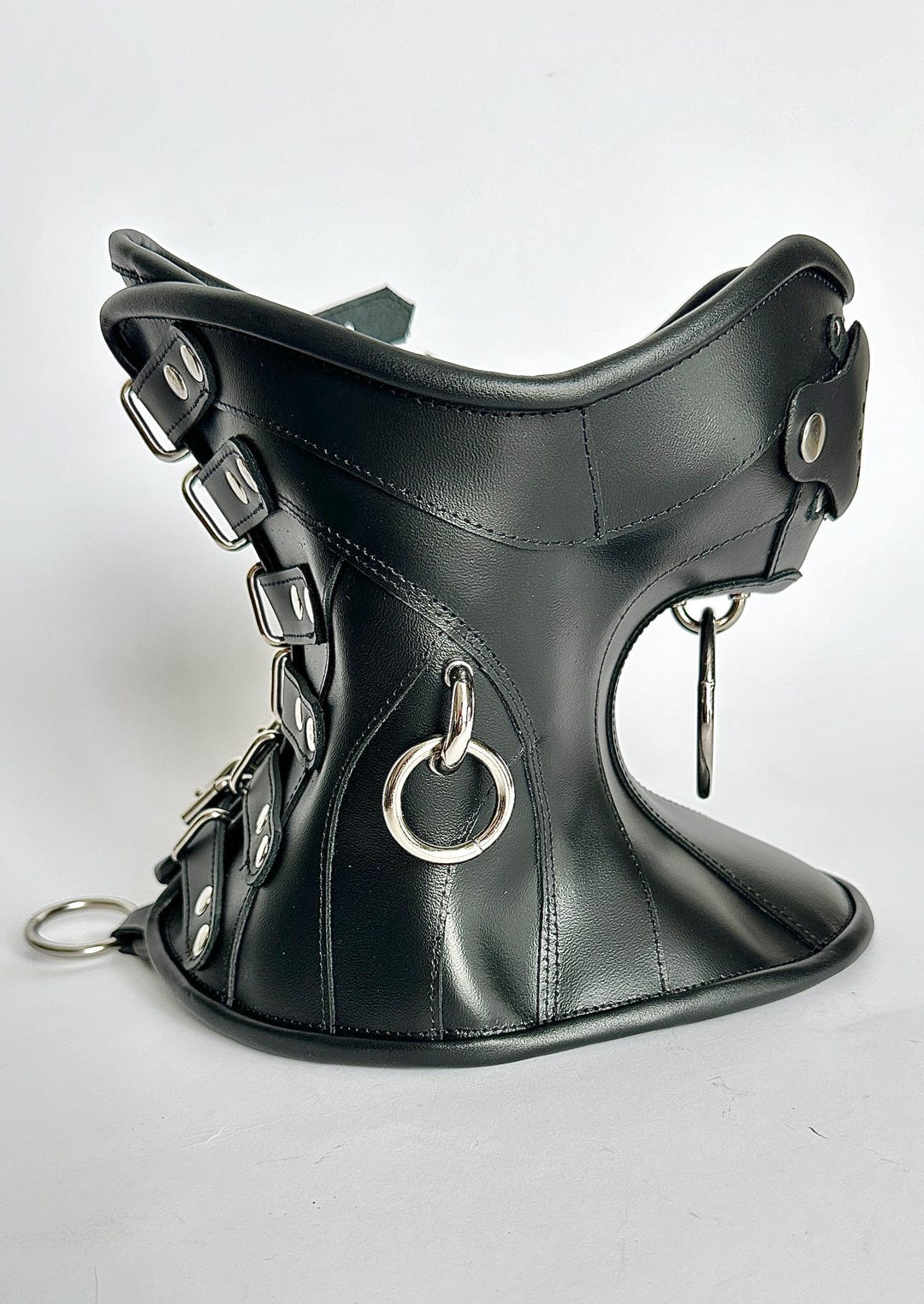 Steampunk Real Leather Neck Posture Corset Premium Model Mask Fetish Bondage BDSM Gothic - Etsy UK