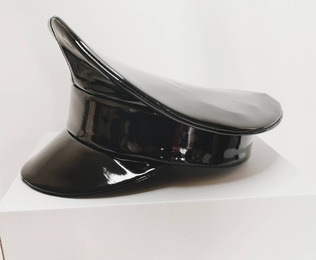 Premium Model Fetish Cap Hat Domina BDSM Lack PVC Made to Measure ...